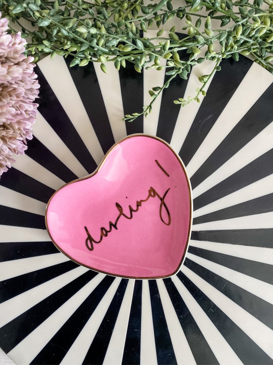 Rose Pink Darling Heart Trinket Dish | Punk & Poodle