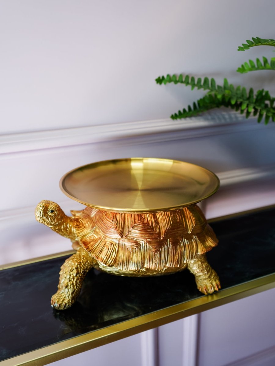 Gold & Bronze Toby Tortoise Storage Tray | Punk & Poodle