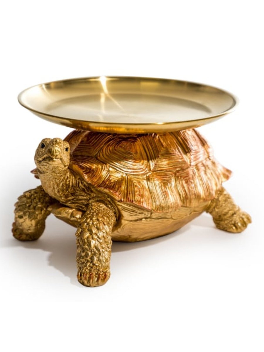 Gold & Bronze Toby Tortoise Storage Tray | Punk & Poodle