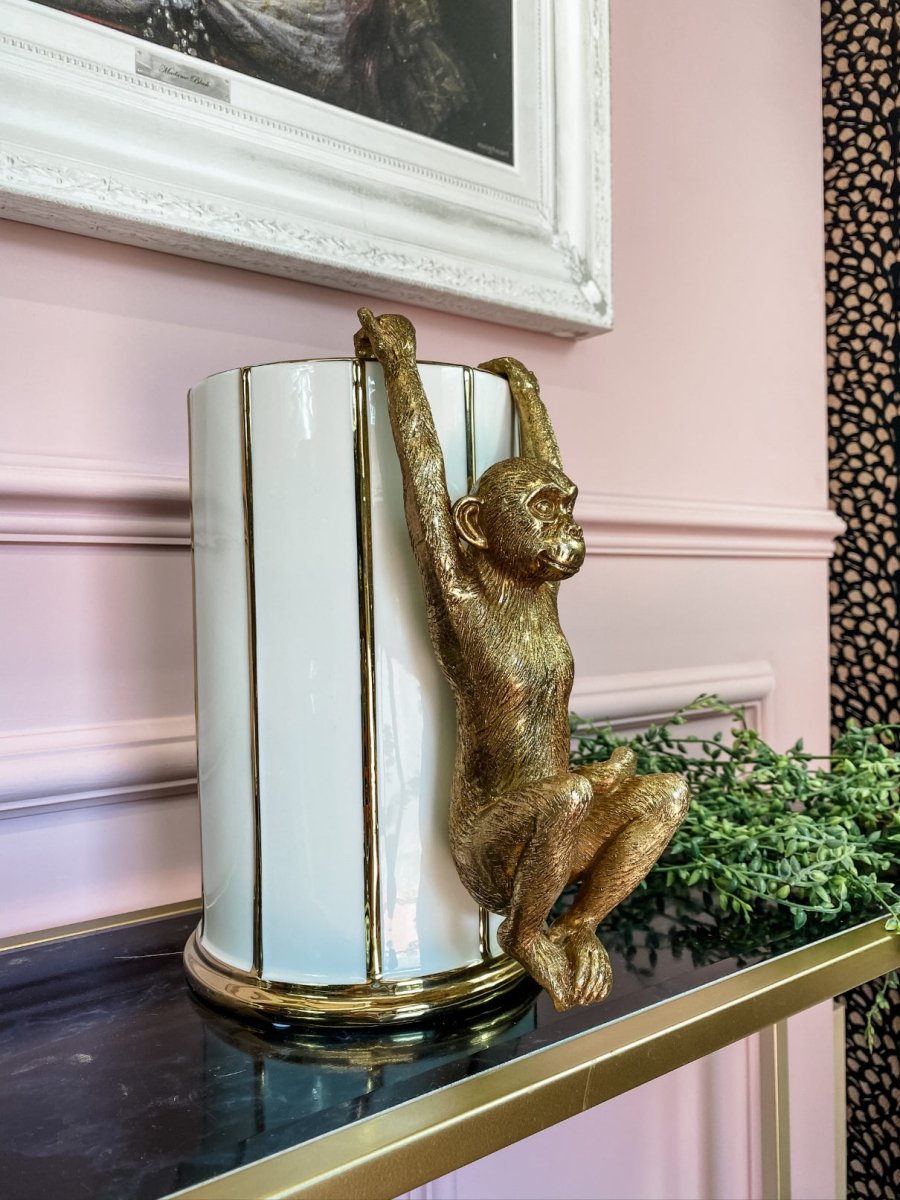 Gold Monkey Plant Pot Hanger | Punk & Poodle – PUNK & POODLE