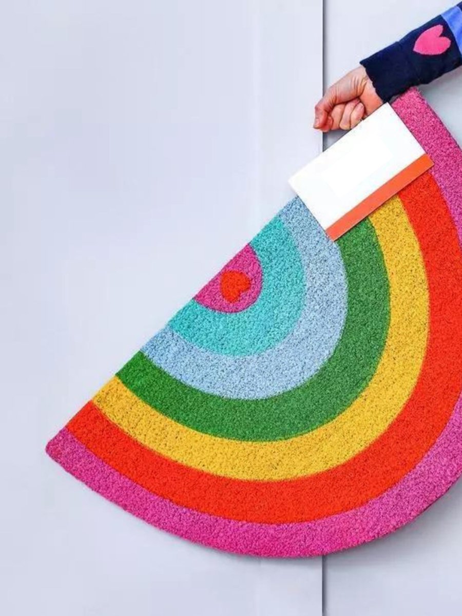 Rainbow Shaped Doormat | Punk & Poodle – PUNK & POODLE