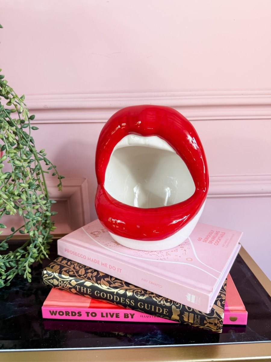 Open-Mouthed Red Lips Storage Jar | Punk & Poodle – PUNK & POODLE