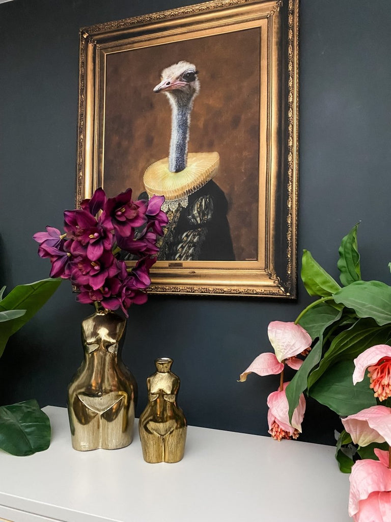Antique Gold Female Body Bud Vase | Punk & Poodle