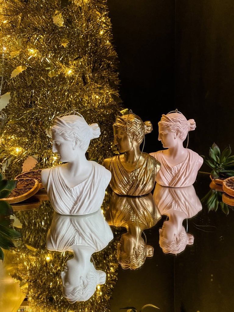 White Apollo & Artemis Bust Hanging Decorations | Punk & Poodle