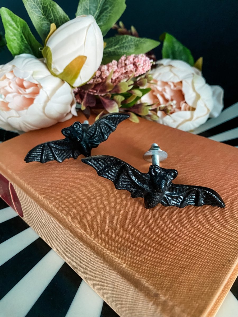 Black Bat Drawer Knob | Punk & Poodle