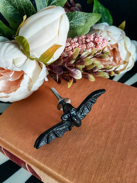 Black Bat Drawer Knob | Punk & Poodle