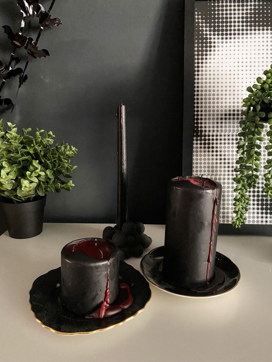 Bleeding Vampire Blood Pillar Candles | Punk & Poodle