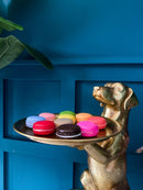 Gold Claude Dog Holding Tray Statue | Punk & Poodle