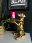 Gold Claude Dog Holding Tray Statue | Punk & Poodle