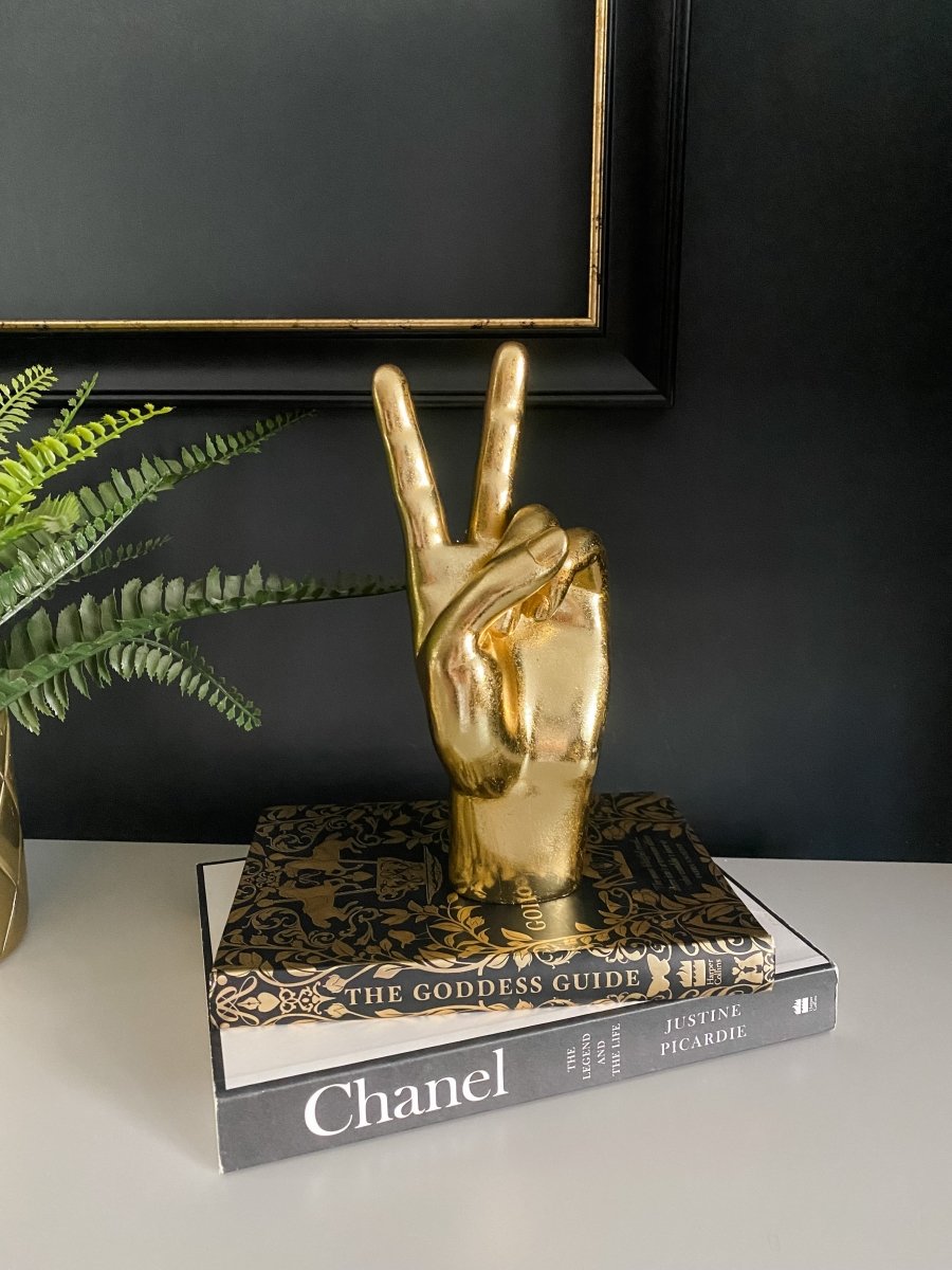 Gold Peace Hand Ornament | Punk & Poodle