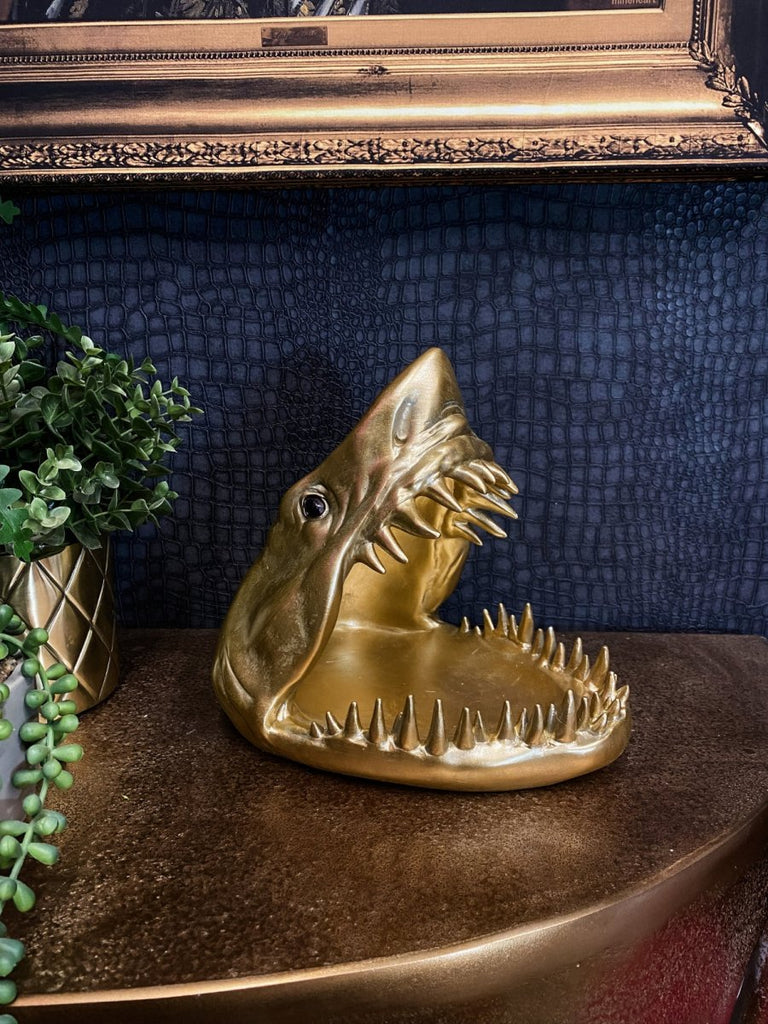 Gold Shark Storage / Serving Dish | Punk & Poodle