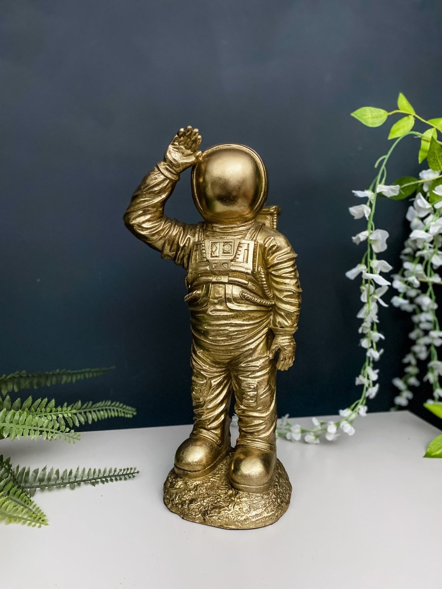 Gold Standing Astronaut Figure | Punk & Poodle – PUNK & POODLE