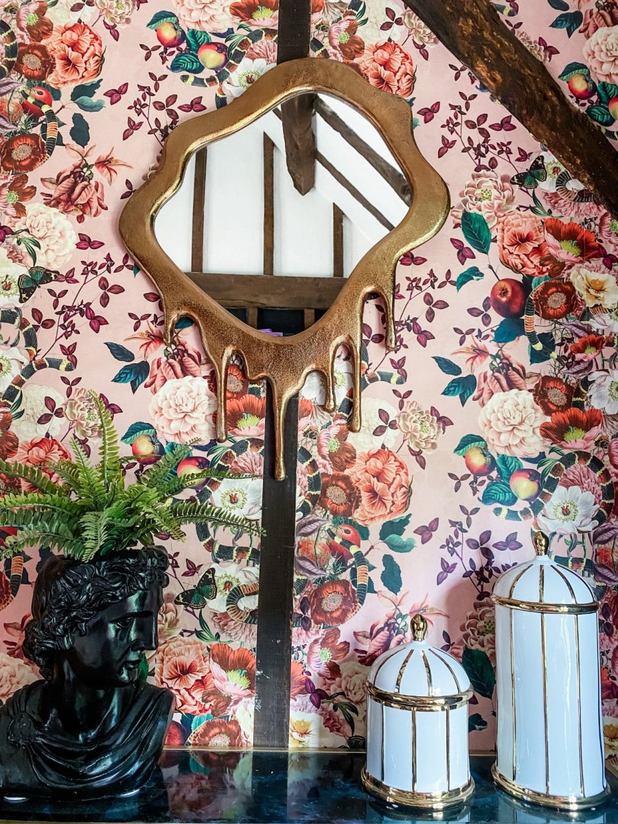 Large Gold Drip Wall Mirror | Punk & Poodle