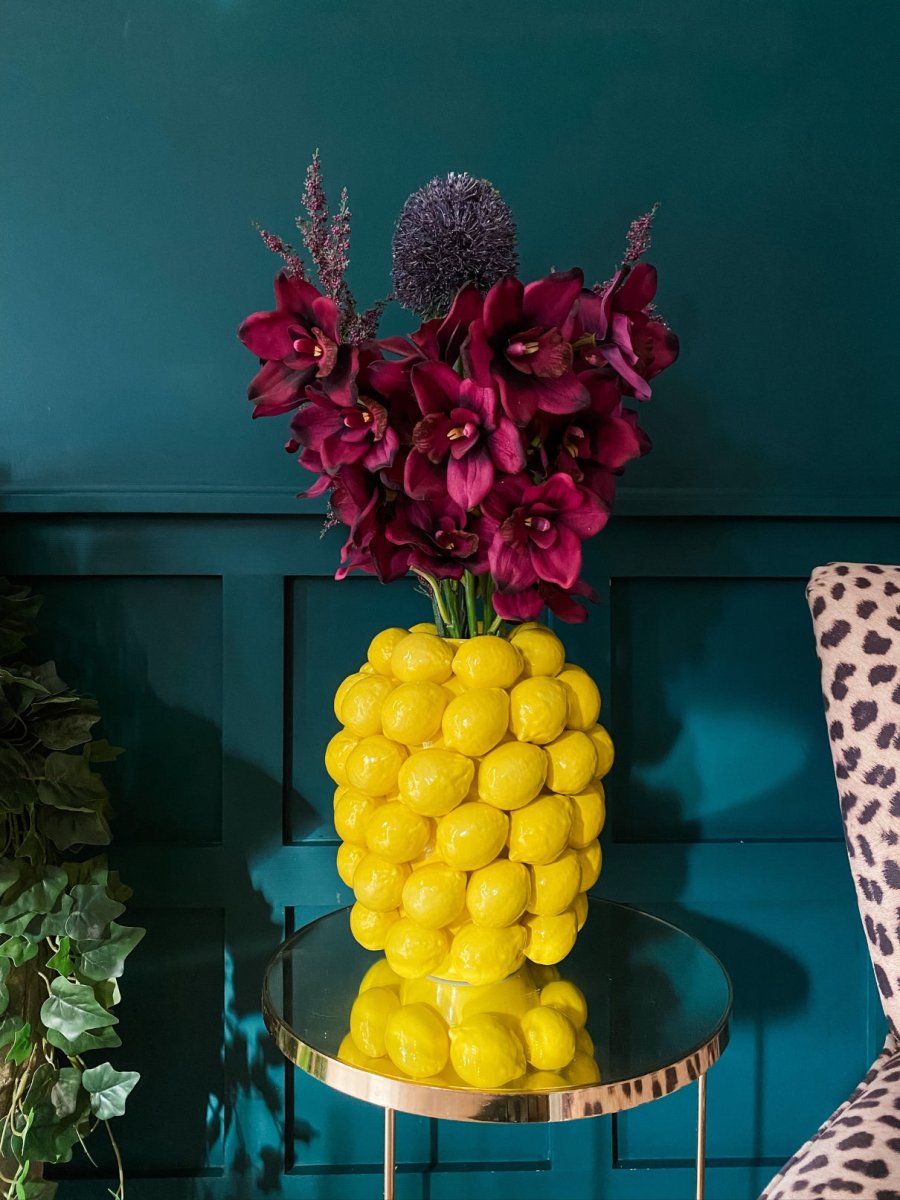 Large Lemon Ceramic Vase | Punk & Poodle