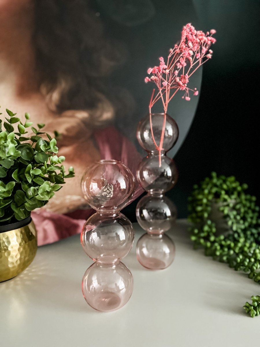 Pink Glass Bubble Vase | Punk & Poodle – PUNK & POODLE