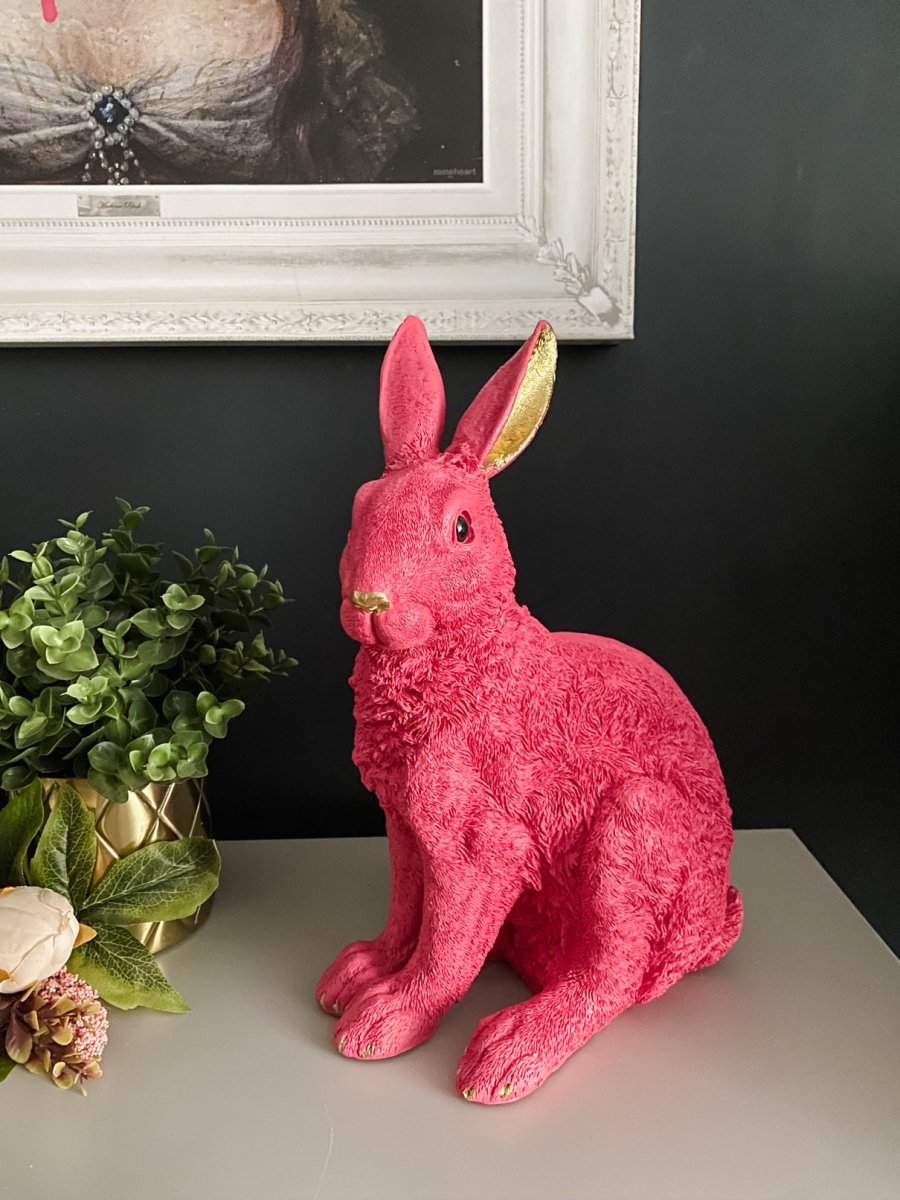 Pink & Gold Rabbit Figure | Punk & Poodle – PUNK & POODLE