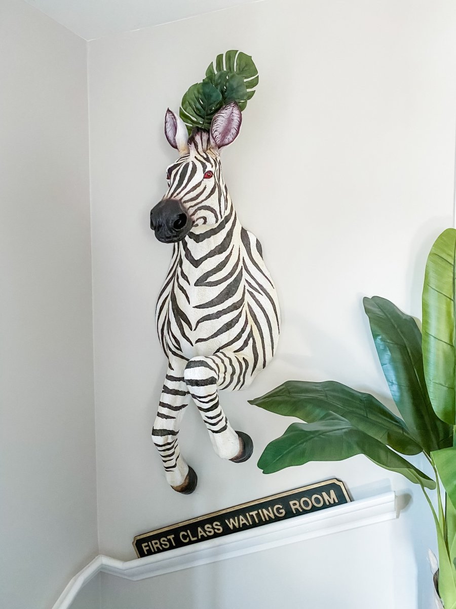 Running Zebra 'Zebedee' Wall Figure | Punk & Poodle