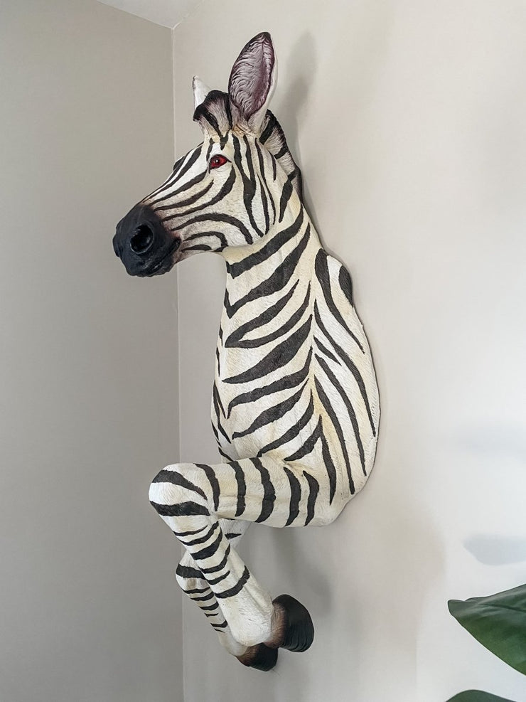 Running Zebra 'Zebedee' Wall Figure | Punk & Poodle