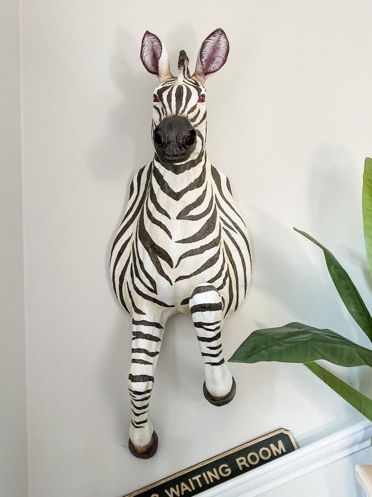 Running Zebra 'Zebedee' Wall Figure | Punk & Poodle