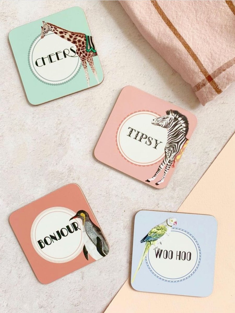 Yvonne Ellen Tipsy Coasters | Set of Four – Punk & Poodle