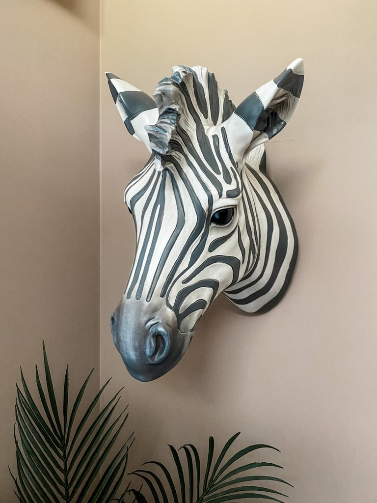 Zebra 'Ziggy' Head Wall Hanging Decoration | Punk & Poodle